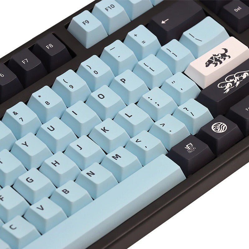 Avatar Mizu Keycaps Set GMK Clone Anime Blue Black ISO - Keysium