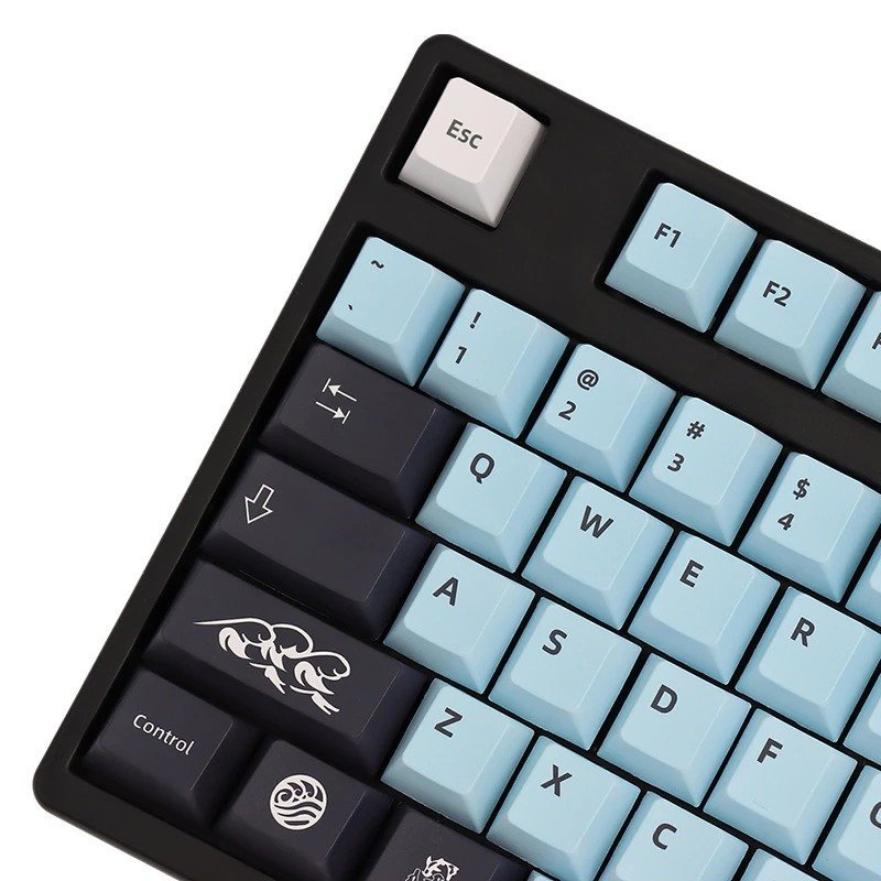 Avatar Mizu Keycaps Set GMK Clone Anime Blue Black ISO - Keysium