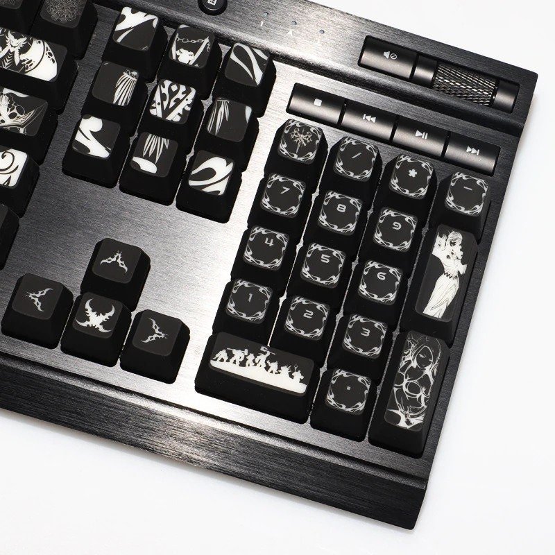 Backlit World of Warcraft Keycaps Set WOW Black Gaming - Keysium