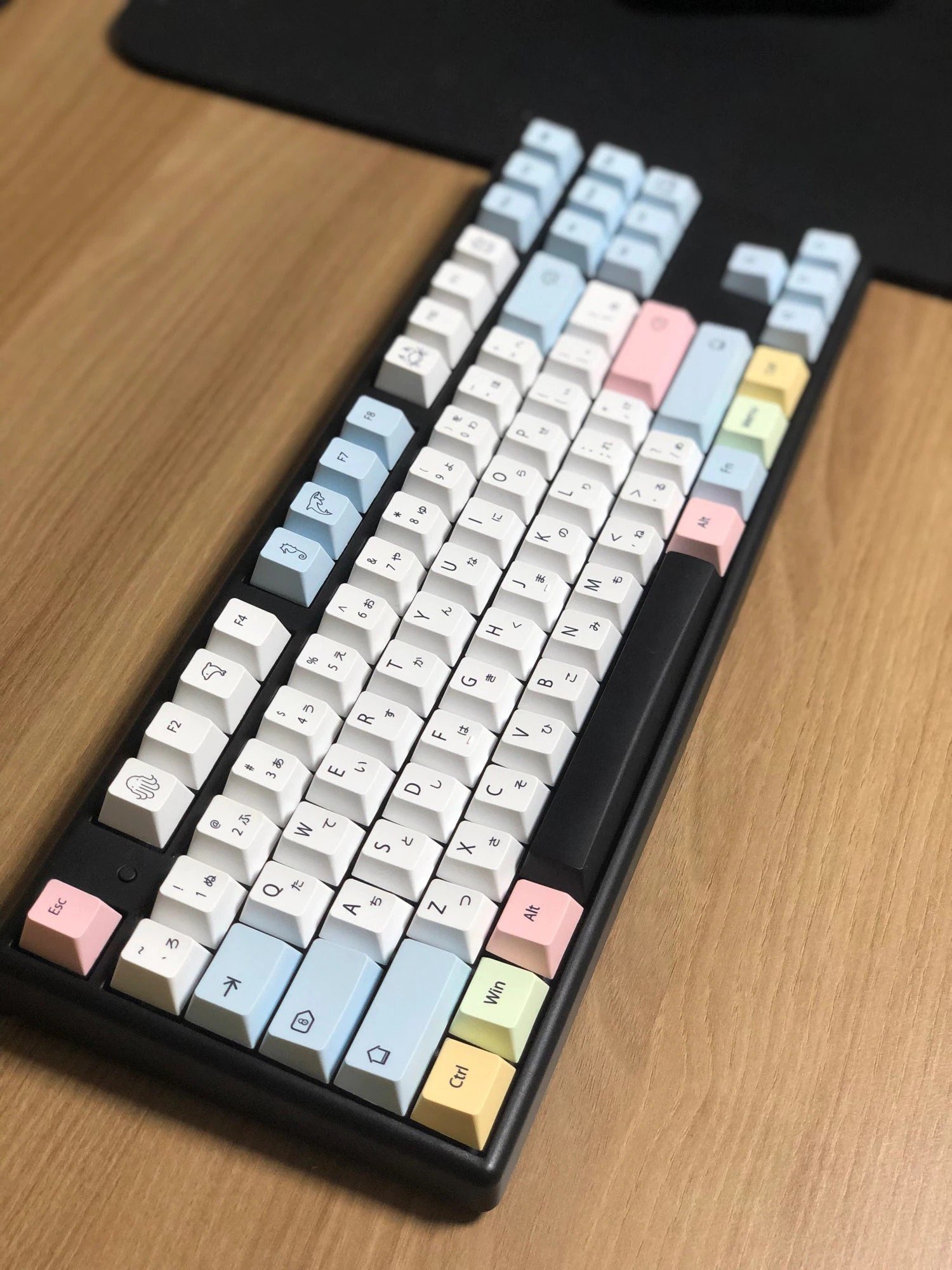 Pastel Chalk Ocean Keycaps Set Sea Cute Creatures Japanese - Keysium