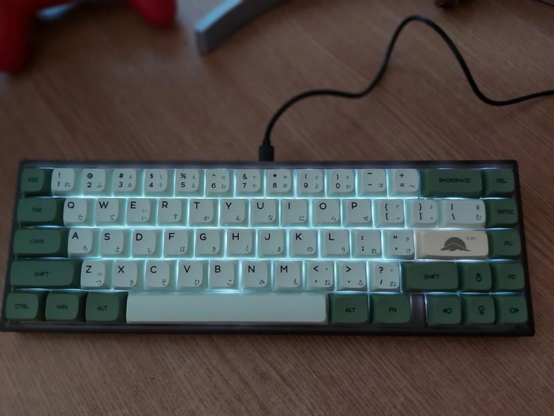 Cute Green Tea Matcha Keycaps Set Japanese Mountain - Keysium