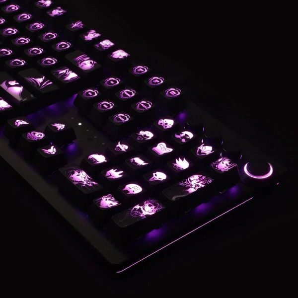 Backlit D.Va Overwatch Keycaps Set Anime Black Gaming - Keysium