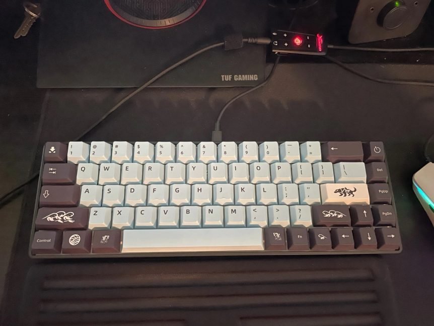 Avatar Mizu Keycaps Set GMK Clone Anime Blue Black ISO - Keysium