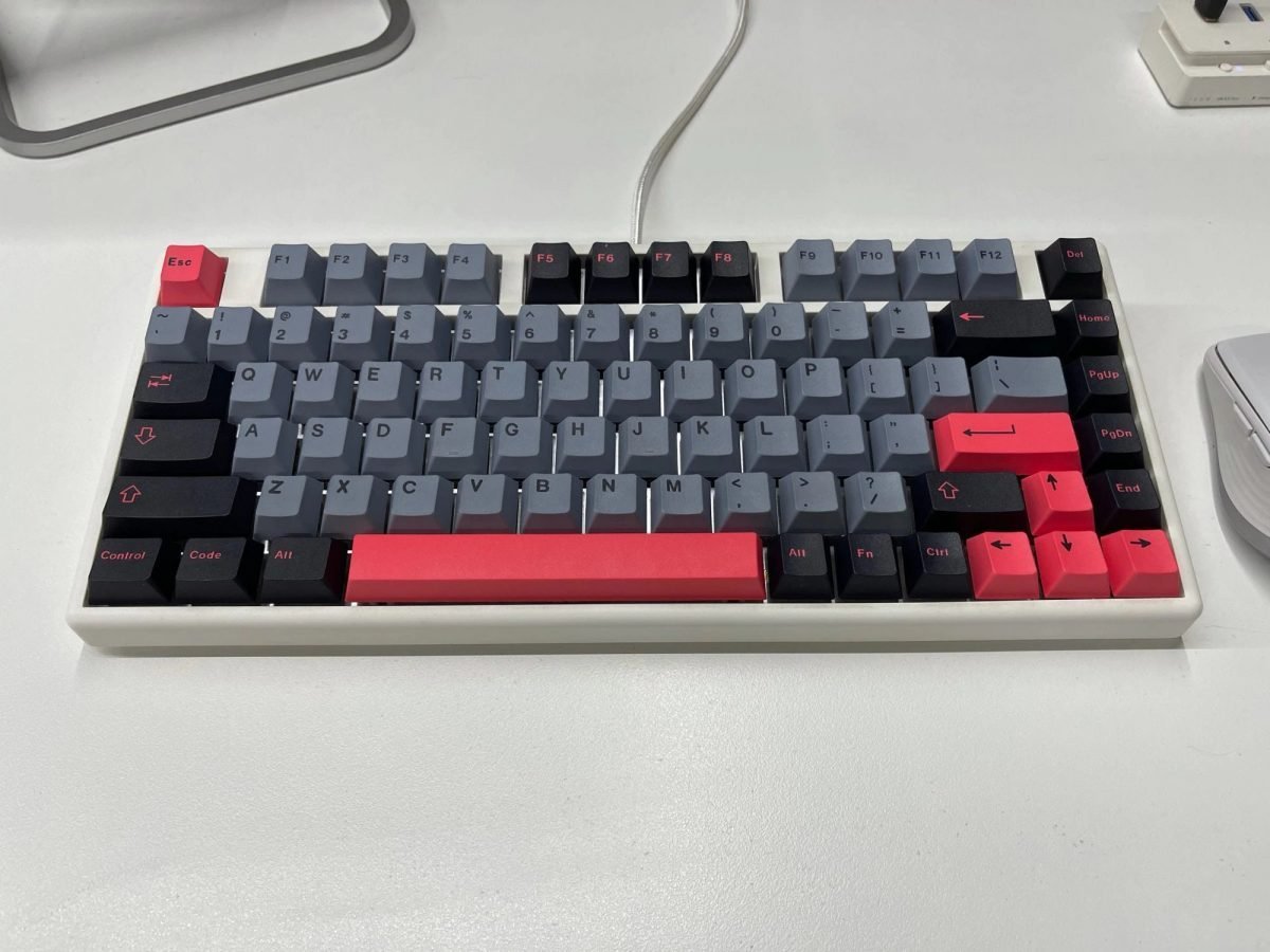 8008 Keycaps Set GMK Clone Pink Grey Black - Keysium