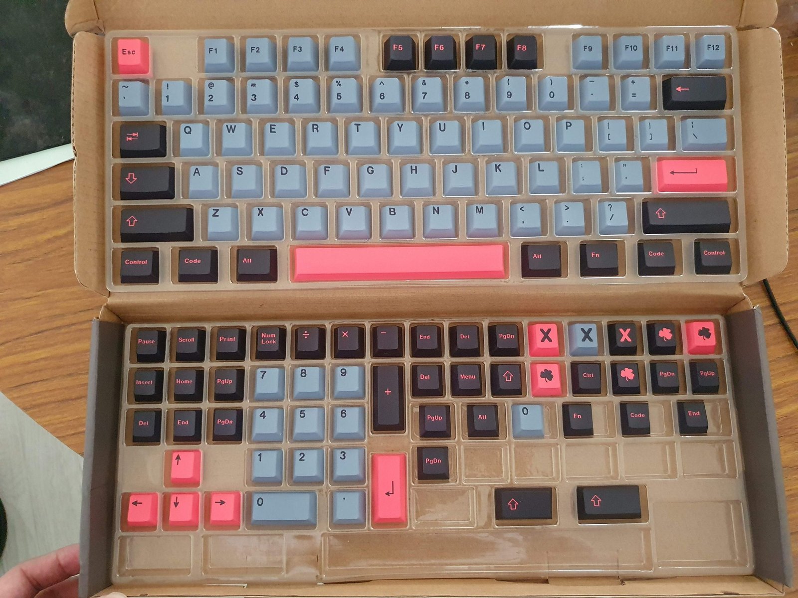 8008 Keycaps Set GMK Clone Pink Grey Black - Keysium