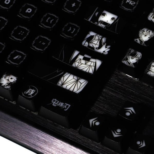 Backlit Demon Slayer Keycaps Set Anime Tanjiro Nezuko Gaming - Keysium