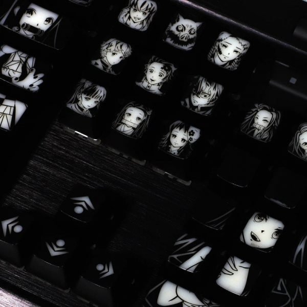 Backlit Demon Slayer Keycaps Set Anime Tanjiro Nezuko Gaming - Keysium