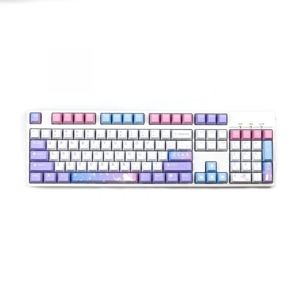 Rainbow Magical Girl Keycaps Set Kawaii Japanese Purple - Keysium