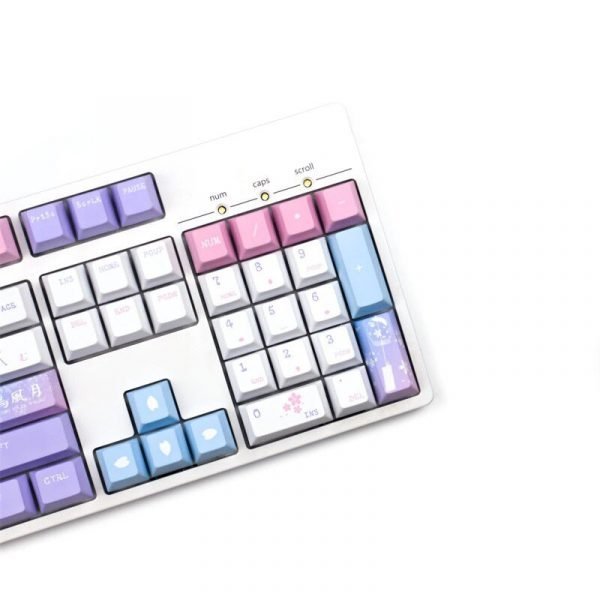 Rainbow Magical Girl Keycaps Set Kawaii Japanese Purple - Keysium