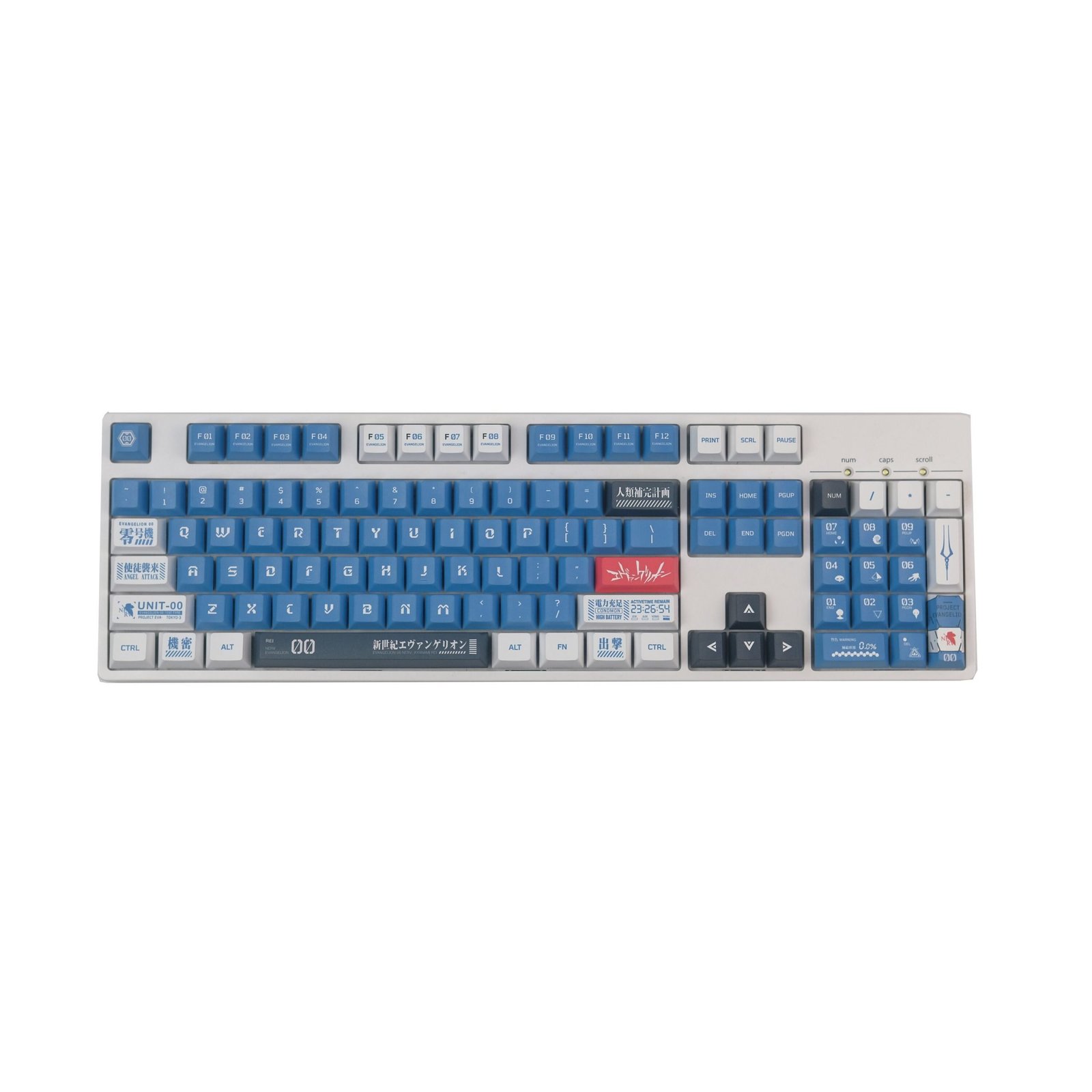 EVA Unit 00 Evangelion Keycaps Set Anime Rei Ayanami Blue - Keysium