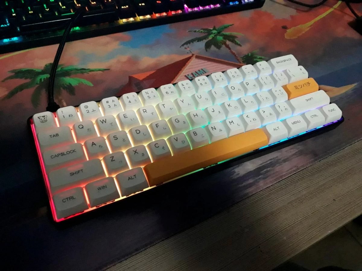 Cute Honey Bee Keycaps Set Yellow White Japanese - Keysium