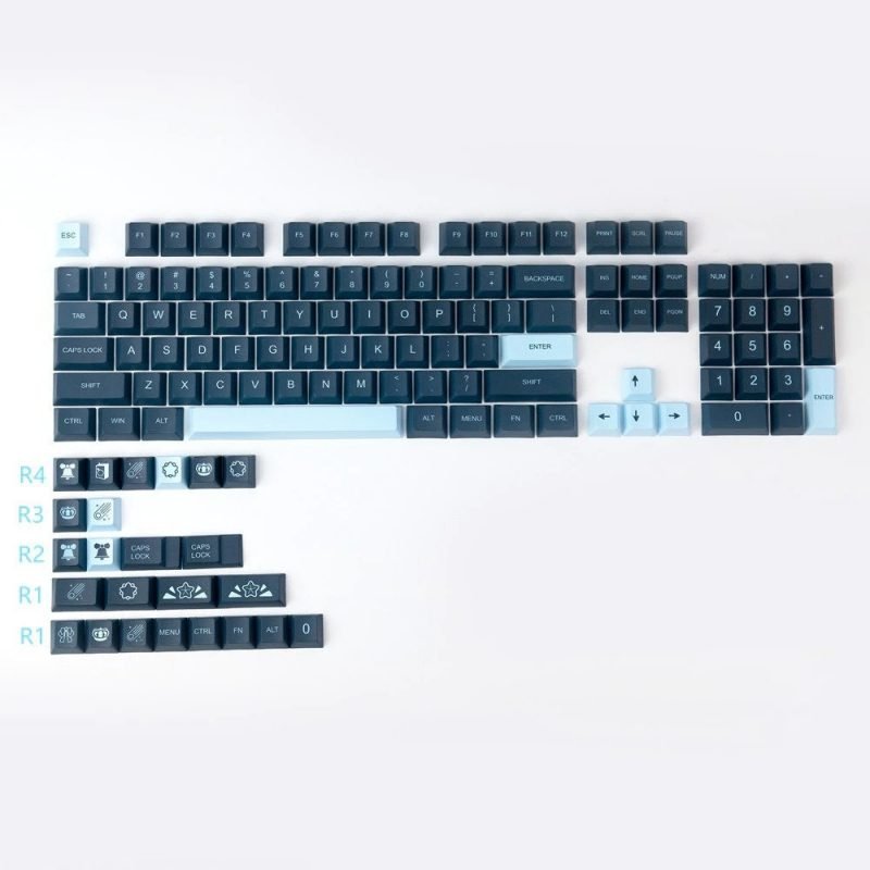 GMK Black Red Cyrillic Clone Keycaps Set Russian Cherry PBT - Keysium