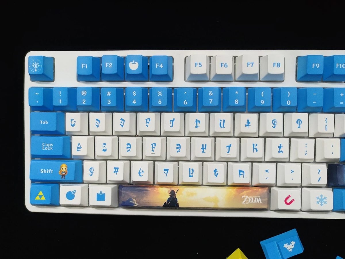 Cute Legend of Zelda Keycaps Set Princess Sword Gaming - Keysium