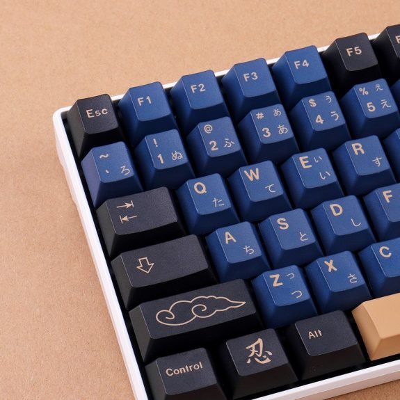 Blue Samurai Keycaps Set GMK Clone Warrior Japanese - Keysium