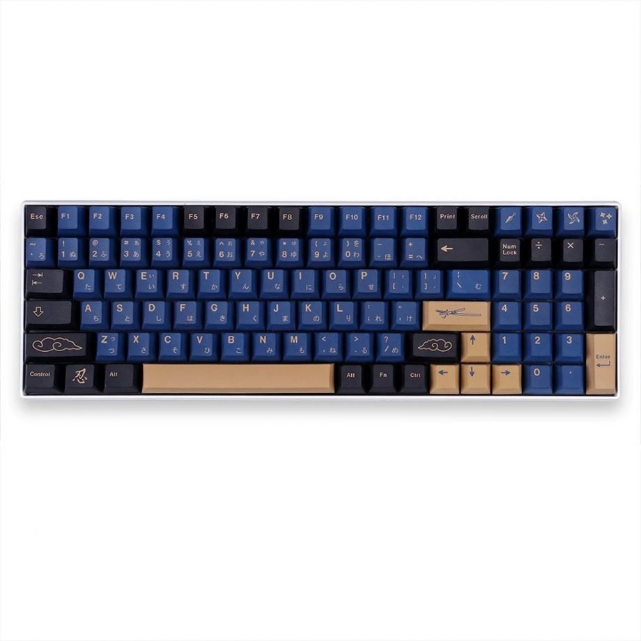 Blue Samurai Keycaps Set GMK Clone Warrior Japanese - Keysium