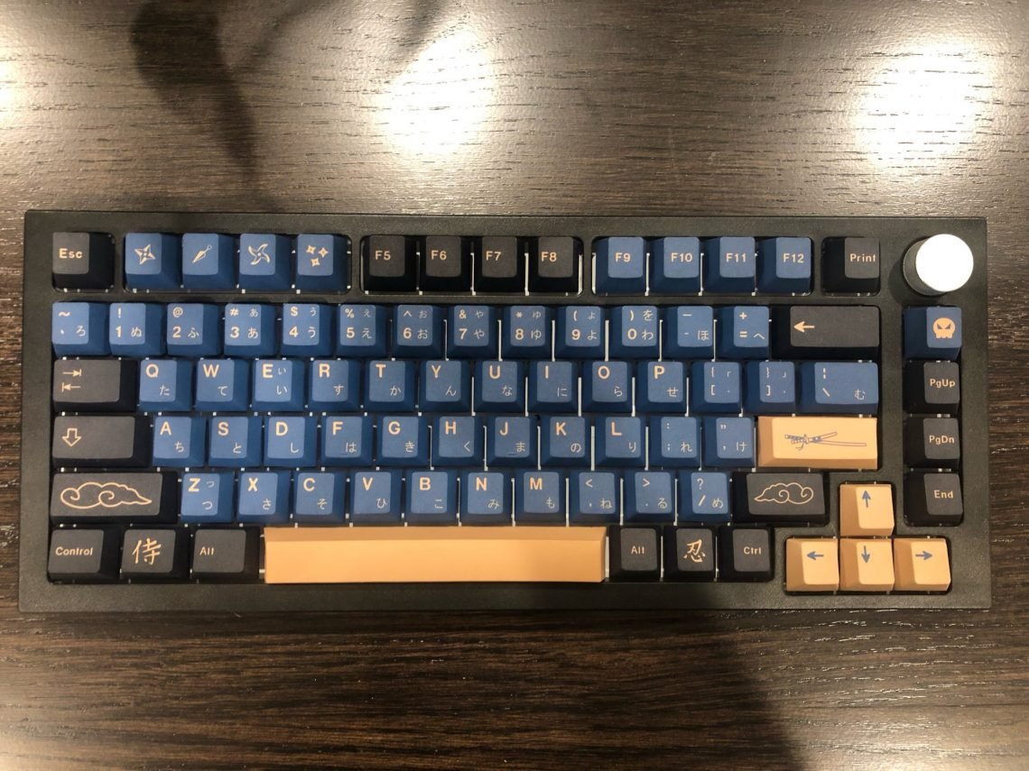 Blue Samurai Keycaps Set GMK Clone Warrior Japanese - Keysium
