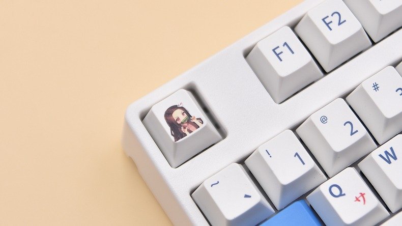 Kamado Nezuko Demon Slayer Keycaps Set Anime Cute Blue - Keysium