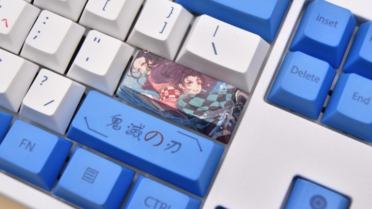 Kamado Nezuko Demon Slayer Keycaps Set Anime Cute Blue - Keysium