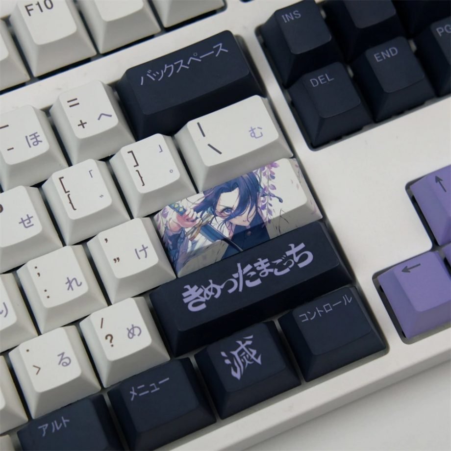 Shinobu Kocho Demon Slayer Keycaps Set Anime Cute Purple - Keysium