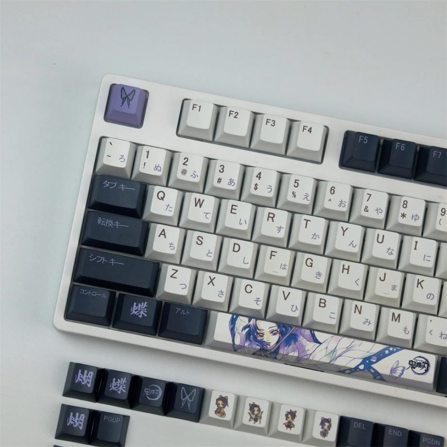 Shinobu Kocho Demon Slayer Keycaps Set Anime Cute Purple - Keysium