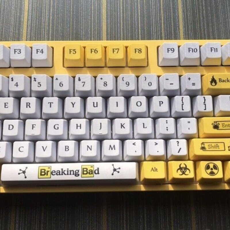 Breaking Bad Keycaps Set Heisenberg Walter Yellow White - Keysium
