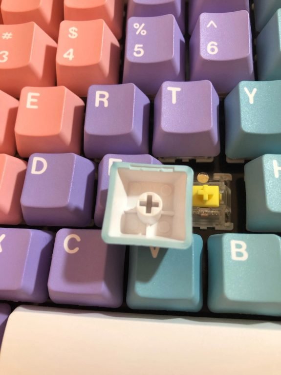Cute Pastel Gradient Keycaps Set Kawaii Blue Purple - Keysium