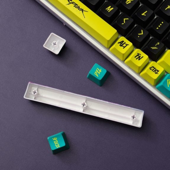 Cyberpunk Keycaps Set Gamer Minimalist Black Yellow - Keysium