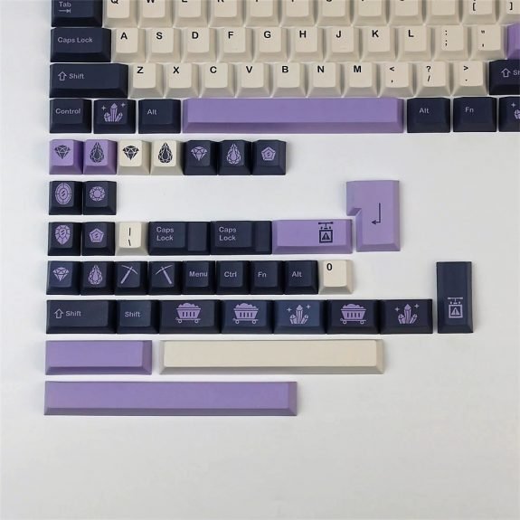 GMK Clone Amethyst Keycaps Set Purple Crystals - Keysium