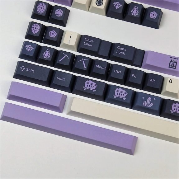 GMK Clone Amethyst Keycaps Set Purple Crystals - Keysium