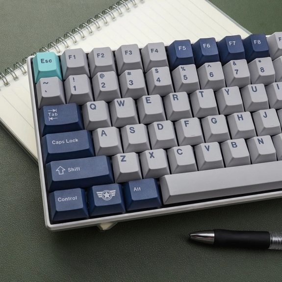 GMK Clone Pacific Keycaps Set Airplanes Blue Gray - Keysium
