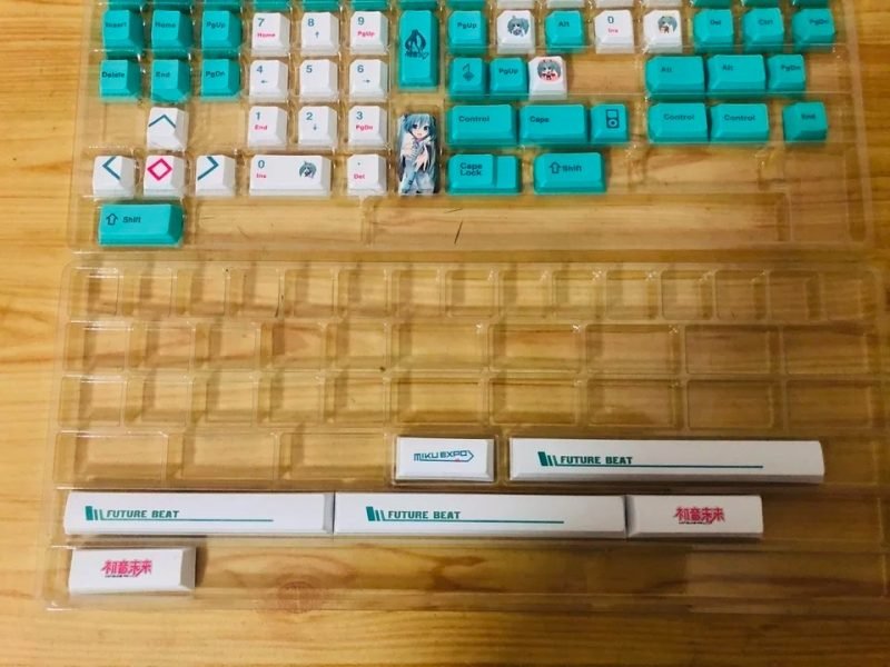 Kawaii Hatsune Miku Keycaps Set Anime Project DIVA - Keysium