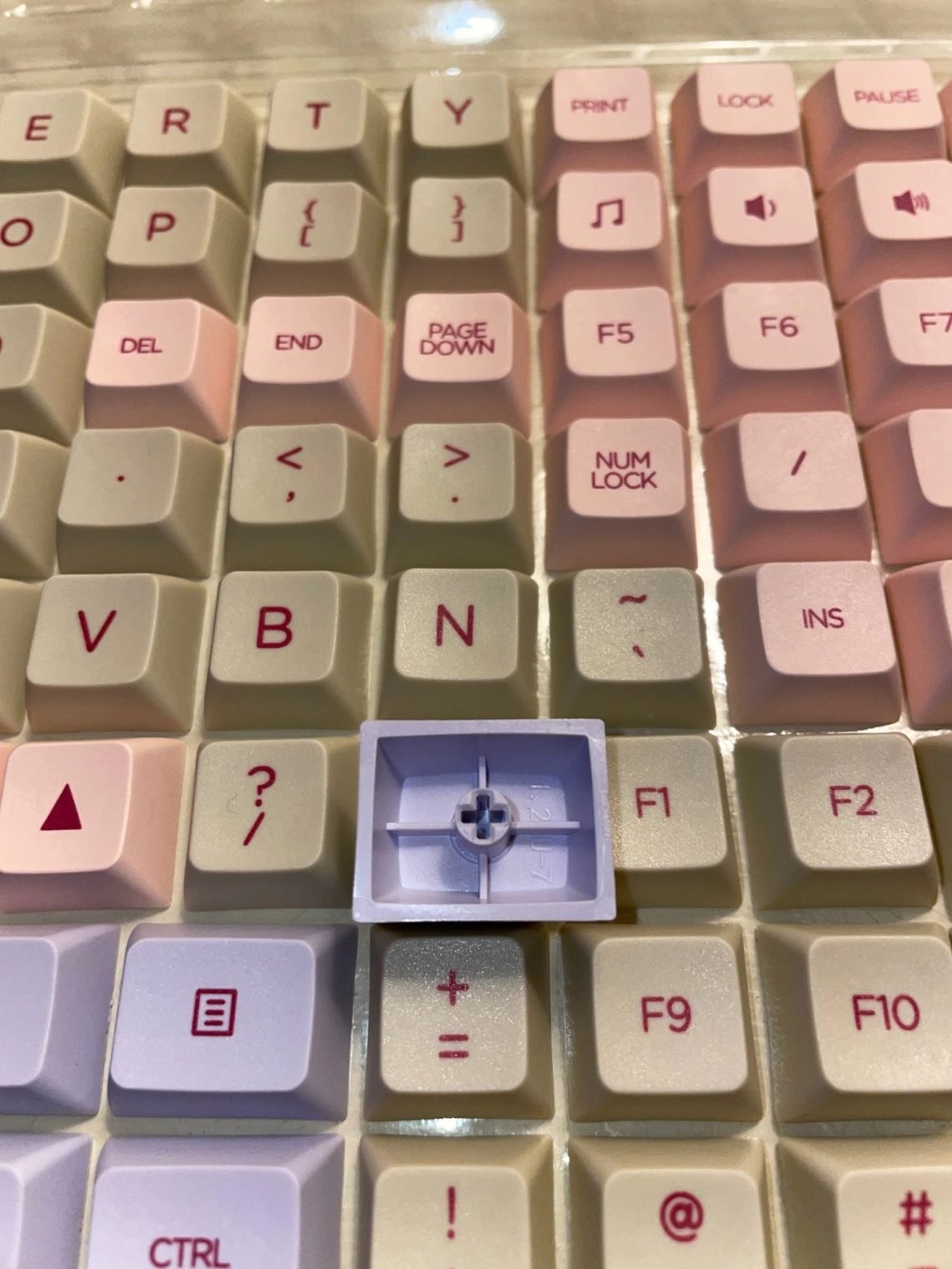 Minimalist Pink Purple Keycaps Set Cute Pastel Colors - Keysium