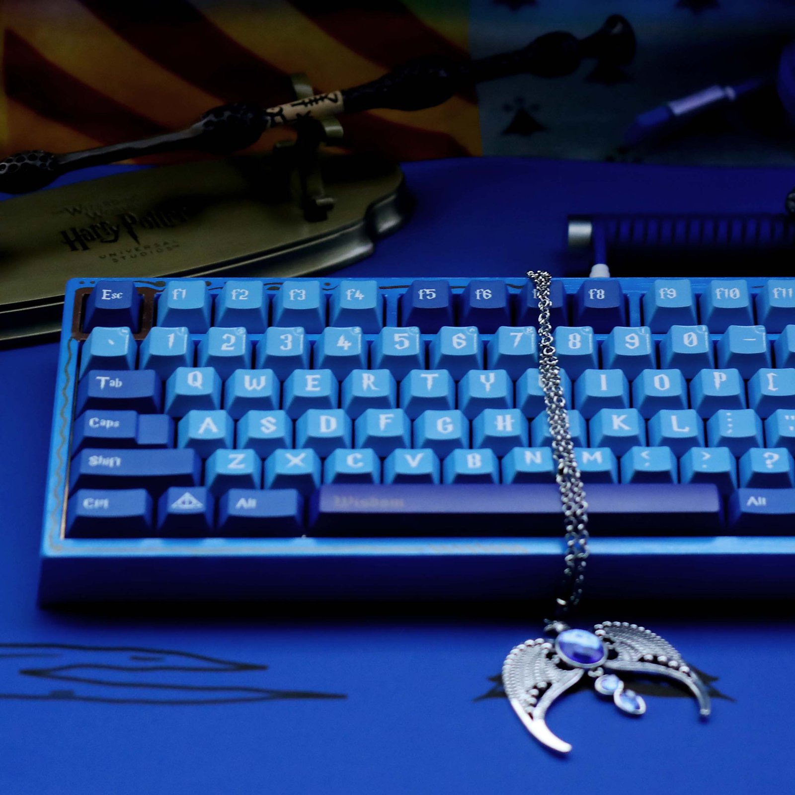 Ravenclaw Harry Potter Keycaps Set Hogwarts Blue White - Keysium