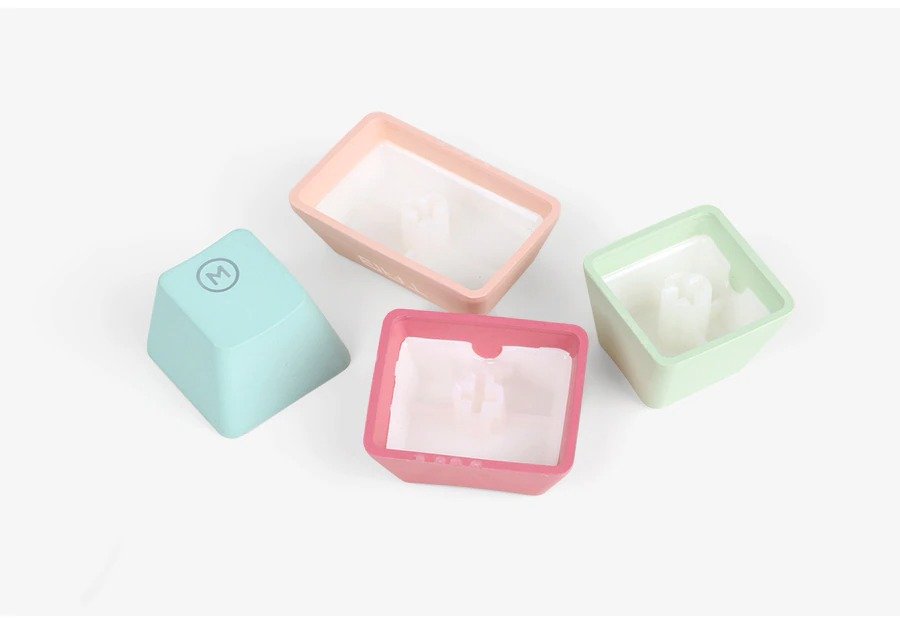 Side Printed Backlit Gradient Keycaps Set Pastel Coral - Keysium