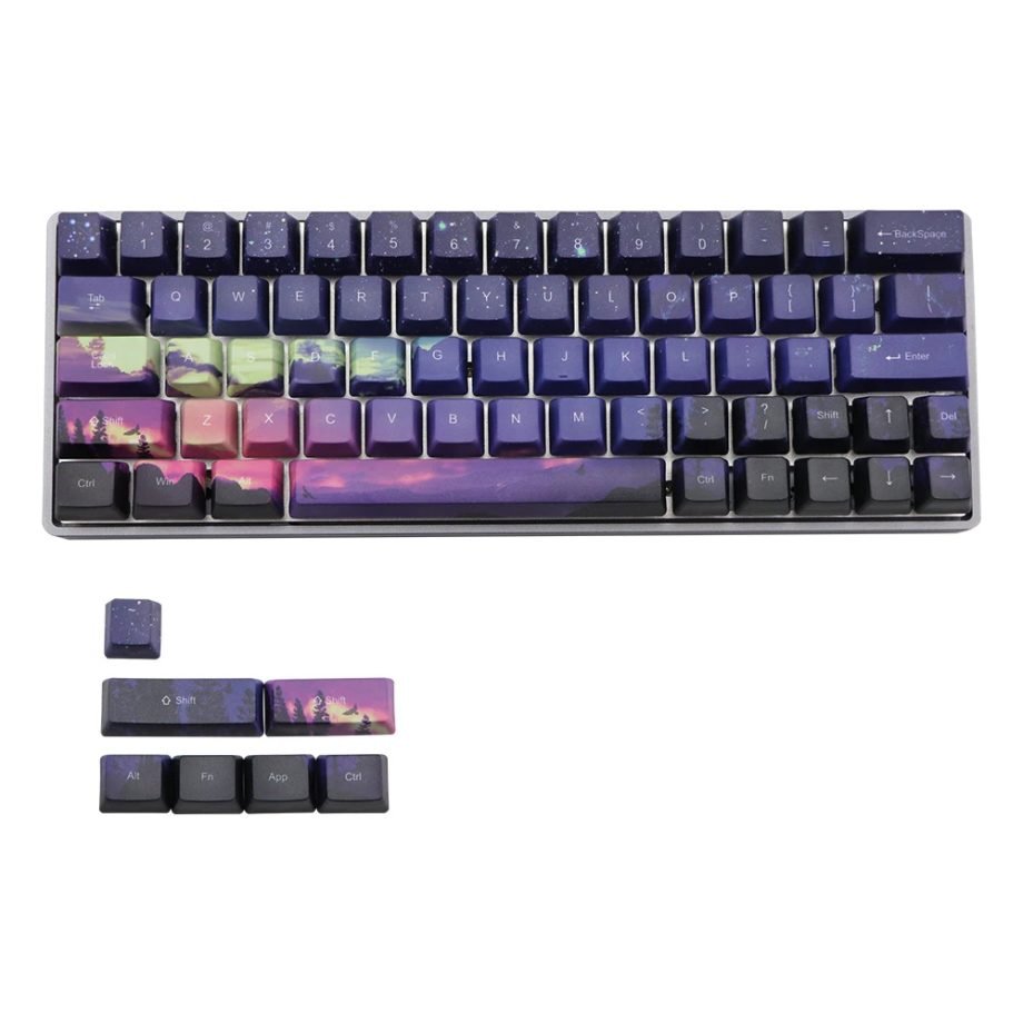 Sunset Starry Sky Keycaps Set Nature Theme Landscape - Keysium
